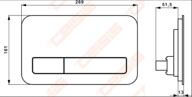 Vandens nuleidimo mygtukas VILLEROY&BOCH ViConnect M200 juodos spalvos ...