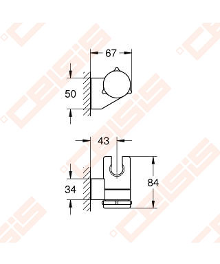 Dušo galvos laikiklis GROHE Tempesta | CELSIS