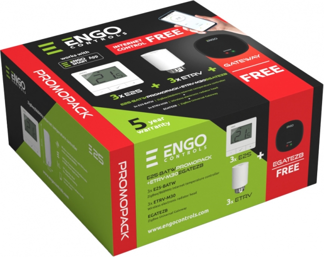 Komplektas termostų E25-BATW+ETRV+EGATEZB | Celsis.lt