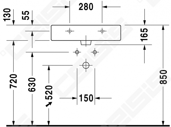 Praustuvas DURAVIT Vero 60x47 | CELSIS